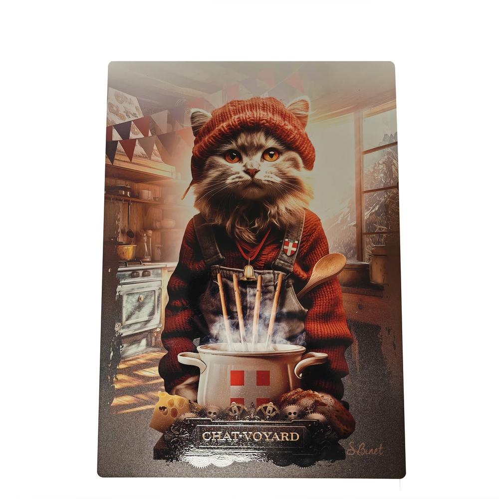 Impression sur dibond de 20 x 28 cm Chat-voyard - Binet - La Maison De ...